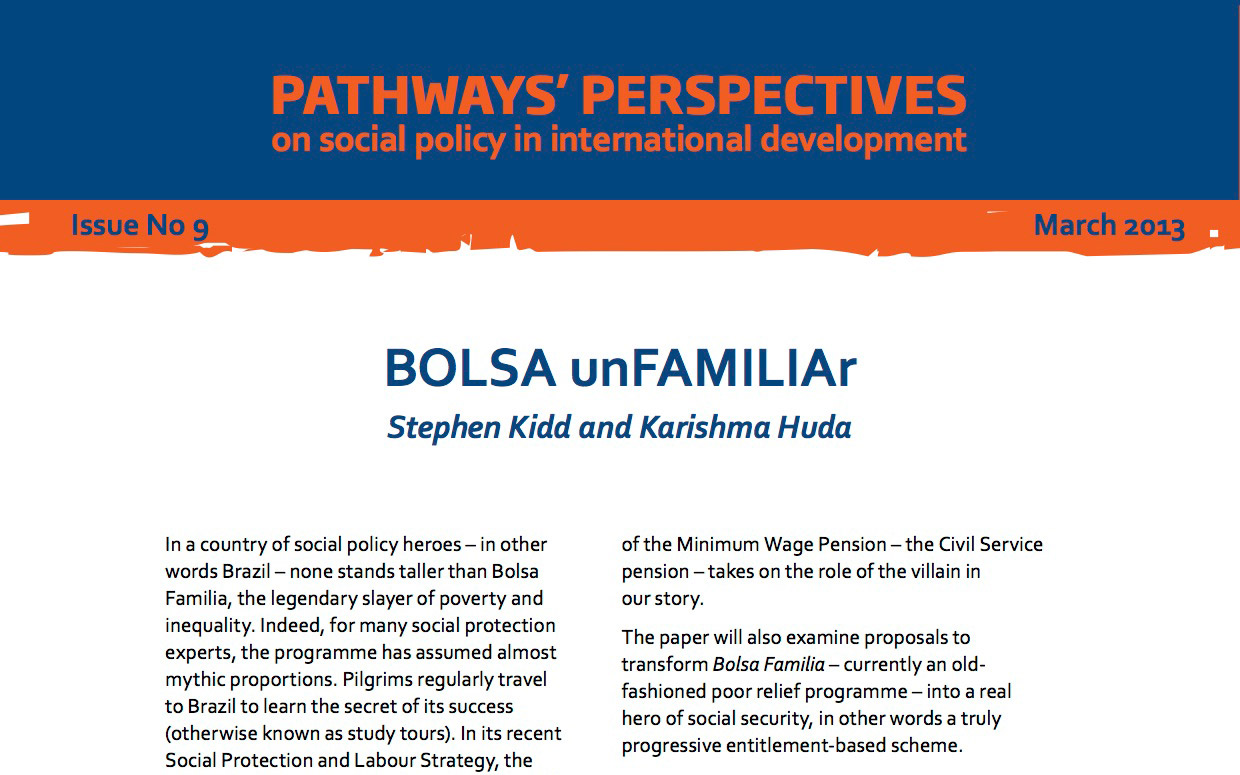 Bolsa unFAMILIAr - Development Pathways