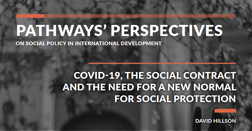 COVID-19, the social contract and the need for a new normal for social ...