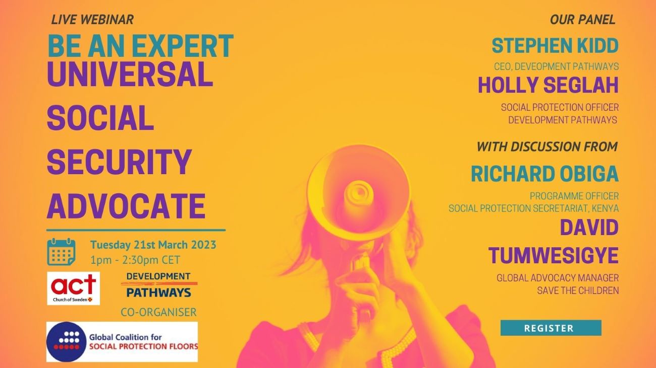 Be an expert universal social security advocate - Development Pathways