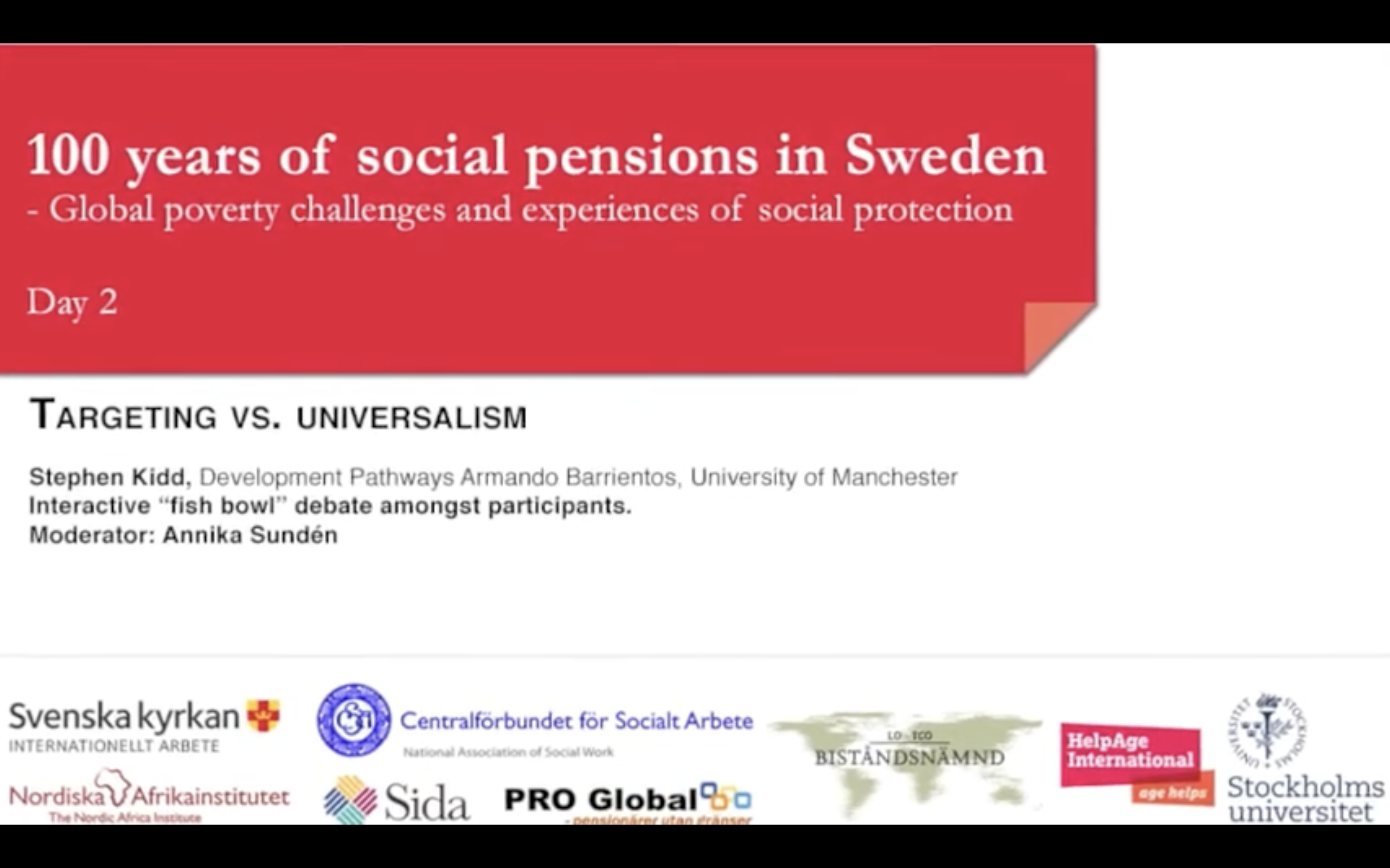 100 years of social pensions in Sweden and global poverty challenges ...